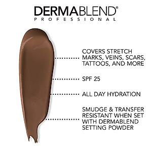 Dermablend Leg and Body Makeup Foundation with SPF 25, 85N Deep Natural, 3.4 Fl. Oz.