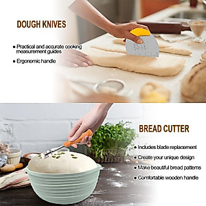 NCRexpanse Silicone Banneton Bread Proofing Basket Oval, Sourdough Starter Kit, Bread Making Tool Supplies Accessories, Bowl for Rising Baking Round Brotform Set Homemade Essentials (Light Green)