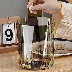 VOSAREA Trash Can Wastebasket Plastic Office Tabletop Trash Can Garbage Container Bin Rubbish Can Paper Basket Office Organizer for Home Office Bedroom Bathroom