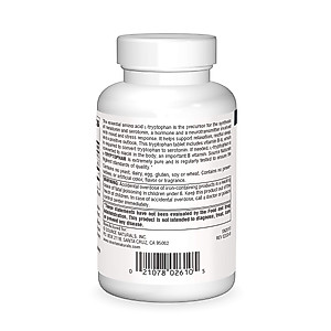 Source Naturals L-Tryptophan with Vitamin B-6 1000 mg Support Mood, Relaxation And Sleep - 90 Tablets