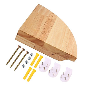 VOSAREA 2 Sets Wall Mounted Storage Shelves Decorative Shelving Hanging Storage Rack Floating Bookshelf Small Shelf Display Shelf Floating Wall Shelves Corner Bookshelf Wooden Corner Shelf