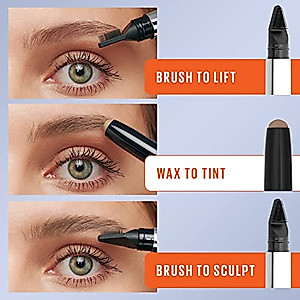 Maybelline TattooStudio Brow Lift Stick Makeup with Tinted Wax Conditioning Complex, Soft Brown, 1 Count