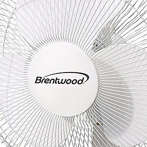 Brentwood Kool Zone F-12DW 3-Speed 12-Inch 32-Watt Oscillating Desk Fan