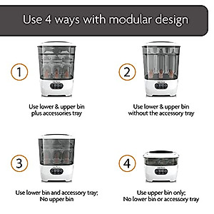 Baby Brezza Baby Bottle Sterilizer and Dryer Advanced – Electric Steam Sterilization Machine – Universal Sterilizing for All Bottles: Plastic + Glass + Pacifiers + Breast Pump Parts - HEPA Filtration