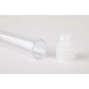 50 Transparent Plastic Test Tubes with Brackets, 16x100mm (10ml) Capped Test Tubes