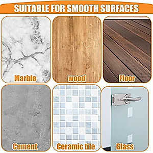 4 Pieces Floor Door Stopper No Drill Shower Door Stopper Self Adhesive Door Stoppers Wall Protectors Acrylic Door Stoppers Floor Buffers Wall Buffers for Protection of Wall and Furniture