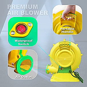 Air Blower 480 Watt Inflatable Bounce House Air Blower, Outdoor Inflatable Castle and Jump Slides Blower (YF, 480 Watt, YF-F1)