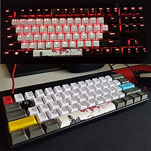 Y-QUARTER Replace SpaceBar Keycap PBT Five Sides Dye-Subbed Spacebar 6.25U Cherry Profile Space Bar Keycap for DIY Mechanical Keyboard gk64 gk61,Suit for Game Lover Gifts