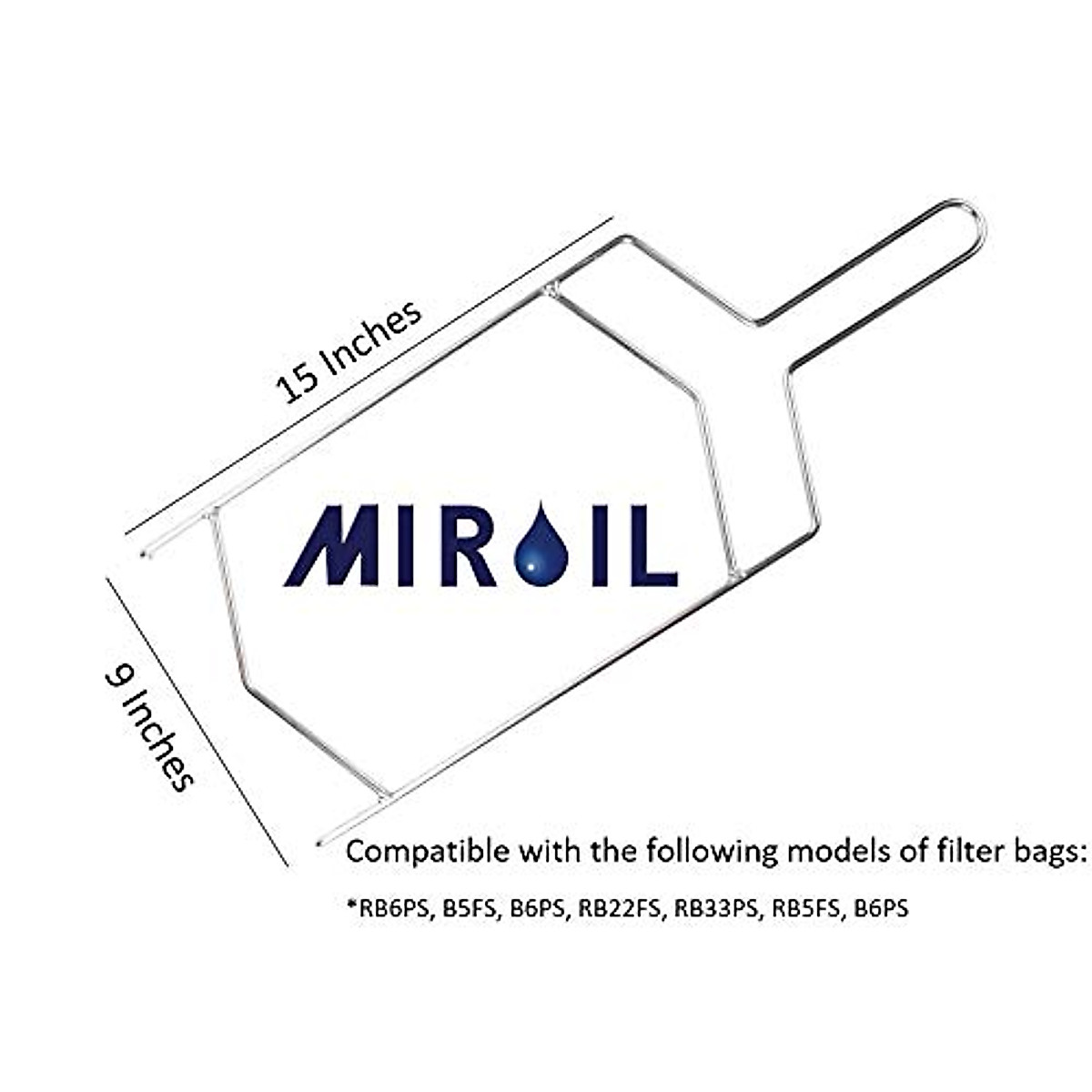 Miroil | BF1A Frame Only | Holder For MirOil Filter Bags | Part 02655 | Filter Fry Oil | Use with EZ Flow Filter Assembly Filter Bags | Durable, Clean with Hot Water | Filter bag sold separately