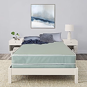 Nutan 8-Inch Firm Double sided Tight top Waterproof Vinyl Innerspring Mattress and 4-Inch Fully Assembled Wood Boxspring/Foundation Set,Twin XL
