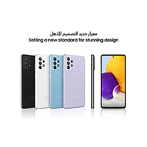 Samsung Galaxy A72 A725F-DS 4G Dual 256GB 8GB RAM Factory Unlocked (GSM Only | No CDMA - not Compatible with Verizon/Sprint) International Version - Awesome Violet