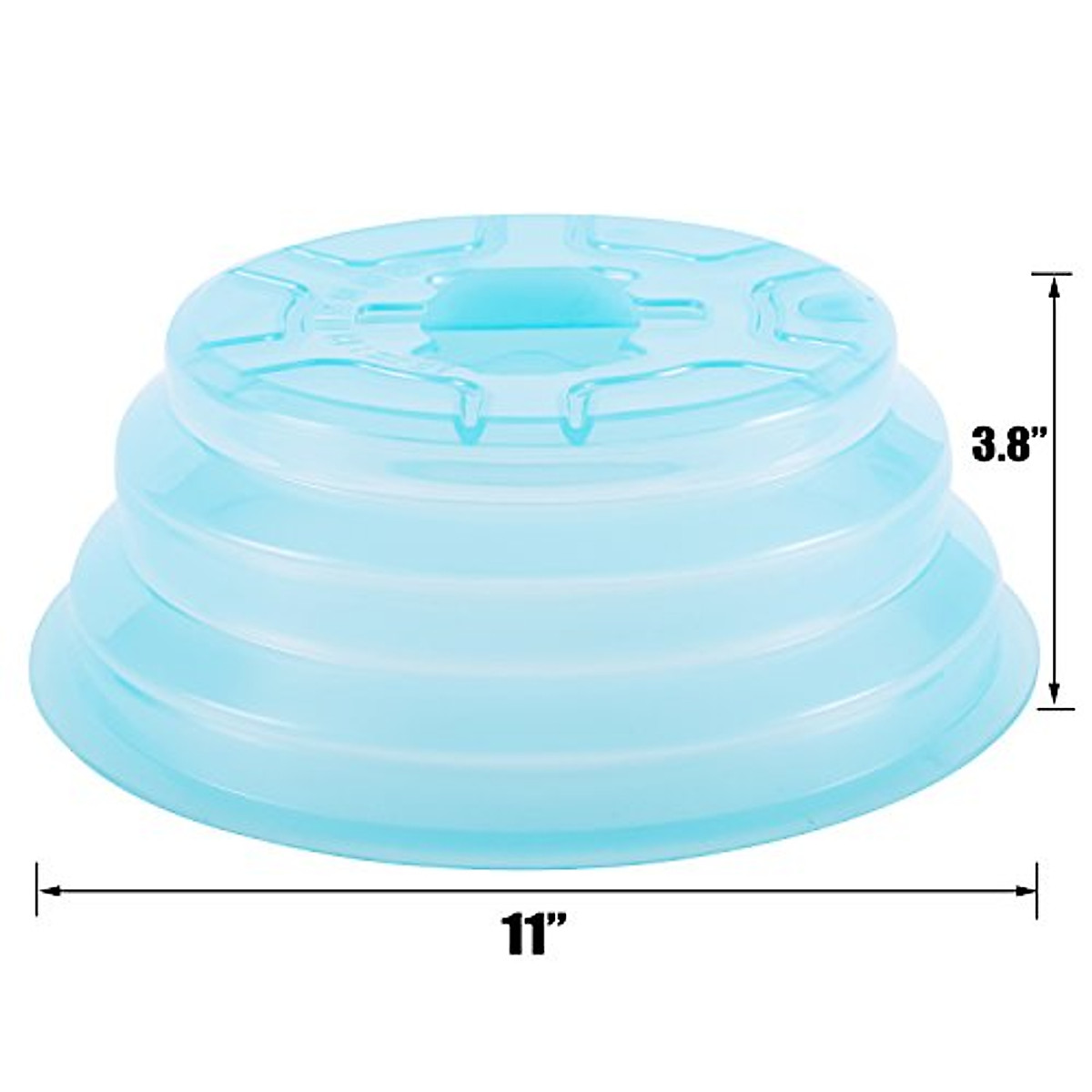Kichwit Collapsible Silicone Microwave Plate Cover Splatter Guard, Dishwasher Safe & BPA Free, 11”