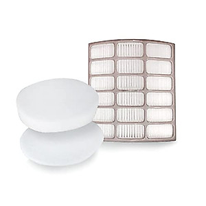 LifeSupplyUSA HEPA Foam and Felt Filter Kit Compatible with Shark Navigator Professional NV60 NV70 NV71 NV80 NV90 NV95 UV420 Vacuum Cleaners, XFF80 & XHF80