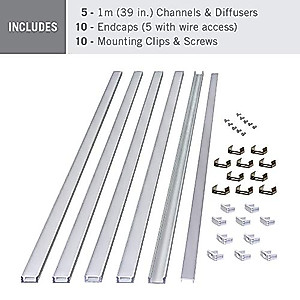 Armacost Lighting 960050 Surface Channel Mount with Diffuser, Aluminum