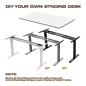 AIMEZO 47 x 24 inch Table Top Solid One-Piece Table Top Universal Desk Top for Standing and Sit to Stand Height Adjustable Desk FramesWhite