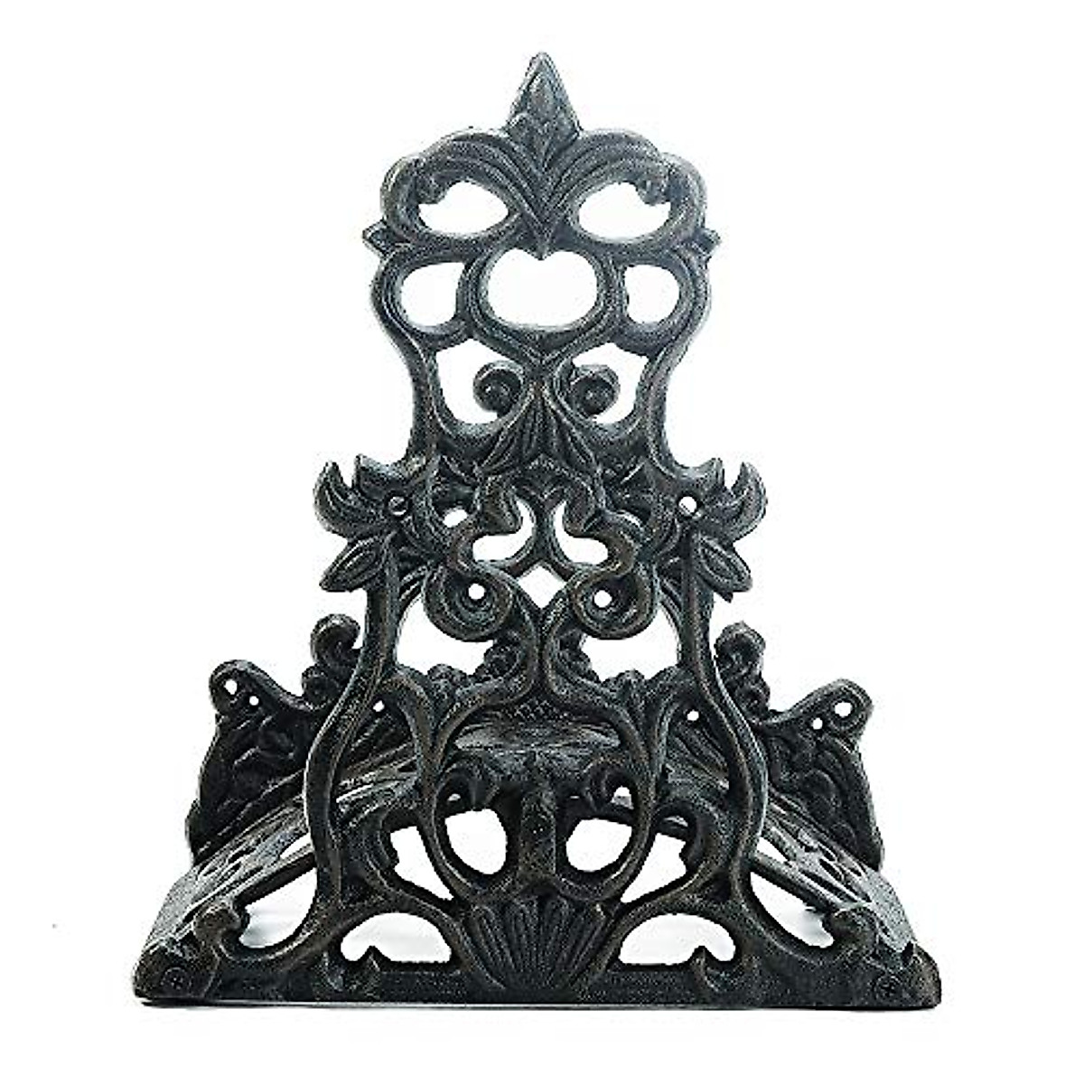 Sungmor Heavy Duty Cast Iron Garden Hose Holder - Wall Mounted Water Hose Hanger - Antique Emblem Decorative Hose Reel - Water Hose Rack Butler Storage - Two Installation Methods Wall Decor Holder