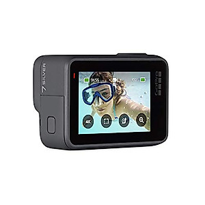 GoPro HERO7 Silver Waterproof Digital Action Camera with Touch Screen 4K HD Video 10MP Photos (Renewed)