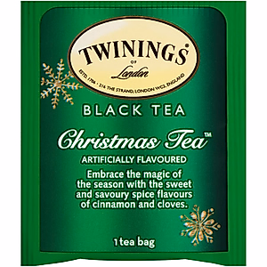 Twinings Christmas Tea - Black Tea Blended with Spicy and Aromatic Clove and Cinnamon, Tea Bags Individually Wrapped, 20 Count Ea (Pack of 2)