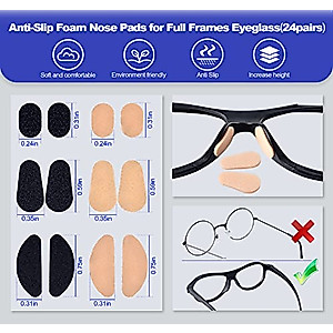 Tosvimia Upgrade Multi-Function Eyeglass Repair Kit, Include Anti-Slip Silicone Eyeglass Nose Pads, Screwdriver, Non-Slip Eyeglasses Ear Grips, Screws, Tweezer for Glasses, Sunglass, Reading Glasses