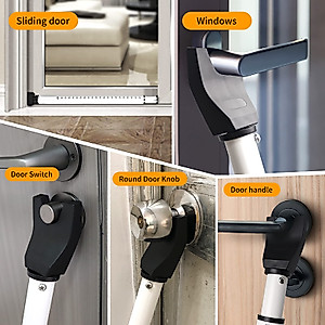 JIAN BOLAND Door Security Bar& Sliding Door Security Bar- Heavy Duty Home Security Door Stop Hotel & Apartment Security Security Upgrade-Adjustable