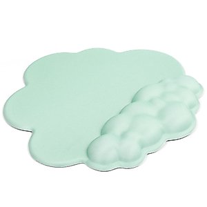 Gaming Mouse Pad Wrist Rest,Ergonomic Cloud Wrist Rest Mousepad with Gel Memory Foam,Non-Slip Rubber Base,Comfortable Mouse Pad for Home Office,Laptop,Mac,Lightweight,Easy Pain Relief (Light Green)