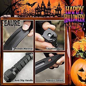 TIETHEKNOT Plastic Dagger Tactical Rubber Knife with Sheath Military Training Dagger Suitable for Soft Guns Firearms Martial Arts Pretend Cosplay Fun Game M9 Model Halloween