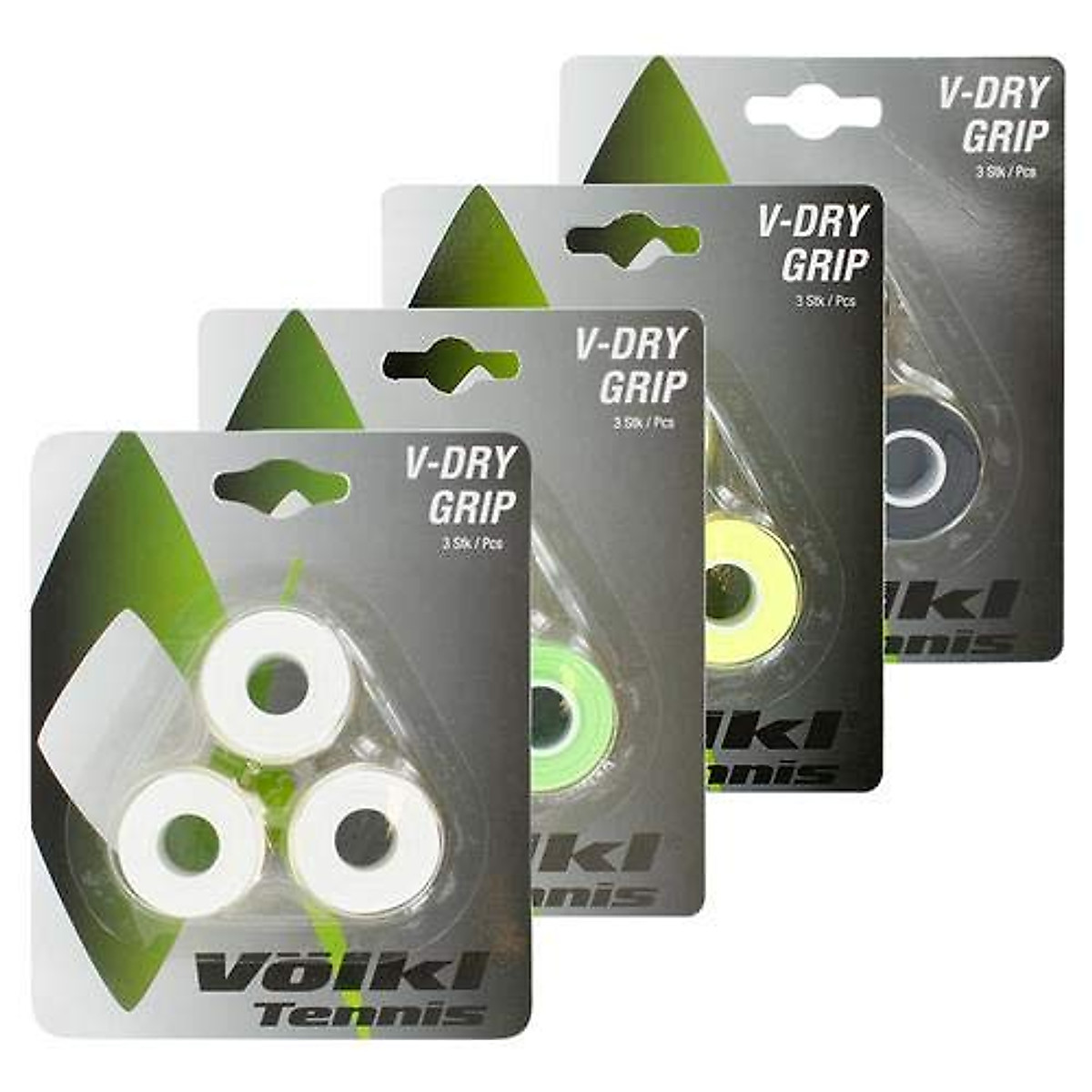 V-Dry Grip | Overgrip | High Performance Tennis Grip (Black, 3-Pack)