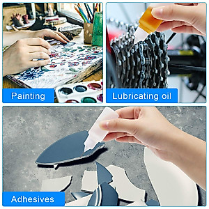 Adecco Precision Tip Applicator Bottle, Glue Applicator Bottles, 50 PCS 15ml Precision Tip Applicator Bottles with 10 Plastic Funnels, for Acrylic Painting, Quilling, Alcohol Ink(Precision Tip Bottle)