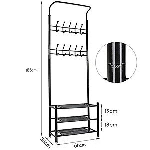 n/a Metal Hanger Marble Hanger Floor Bedroom Living Room Hanging Clothes Modern and Simple (Color : Silver, Size : 185 * 66 * 30cm)