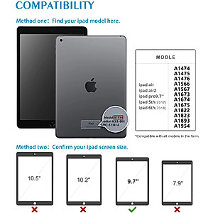 IPad 5th Generation Kids Case, UFAINEI IPad 6th Generation Kids Case, Kids Case for iPad 9.7 inch with Kickstand, Shoulder Strap and Pencil Holder, Bubble Popit Case for iPad Pro 9.7 inch-Rainbow Pink