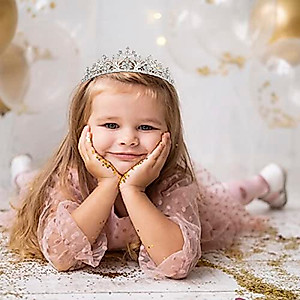 Vovii Tiaras and Crowns for Girls Headband Princess Tiaras for Little GIrls Birthday Pageant Cosplay Prom Princess Silver Crown for Girl's Decorations