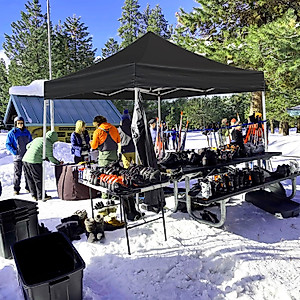 ShiningShow 10x10 Canopy Replacement Top for Pop Up Canopy Tent, UV Protection, Waterproof and Windproof Tent Roof for Outdoor Garden Patio Sun Shade, Black