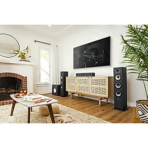 Polk Monitor XT60 Tower Speaker - Hi-Res Audio Certified, Dolby Atmos, DTS:X & Auro 3D Compatible, 1" Tweeter, 6.5" Dynamically Balanced Woofer, (2) 6.5" Passive Radiators (Single, Midnight Black)