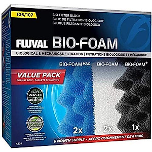 Fluval 106/107 Bio Foam Value Pack, Replacement Aquarium Filter Media