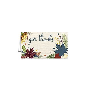 Beistle "Give Thanks Place Cards | Paper | 8 Pcs