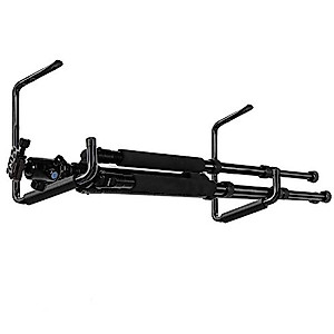 Ladder Hooks for Garage Ceiling, 15.3" Wall Mounted Garage Storage Hooks, Heavy Duty Utility Hanger for Ladder, Wood, Tools, Garden Hose and Bike(2 Pack, Black)