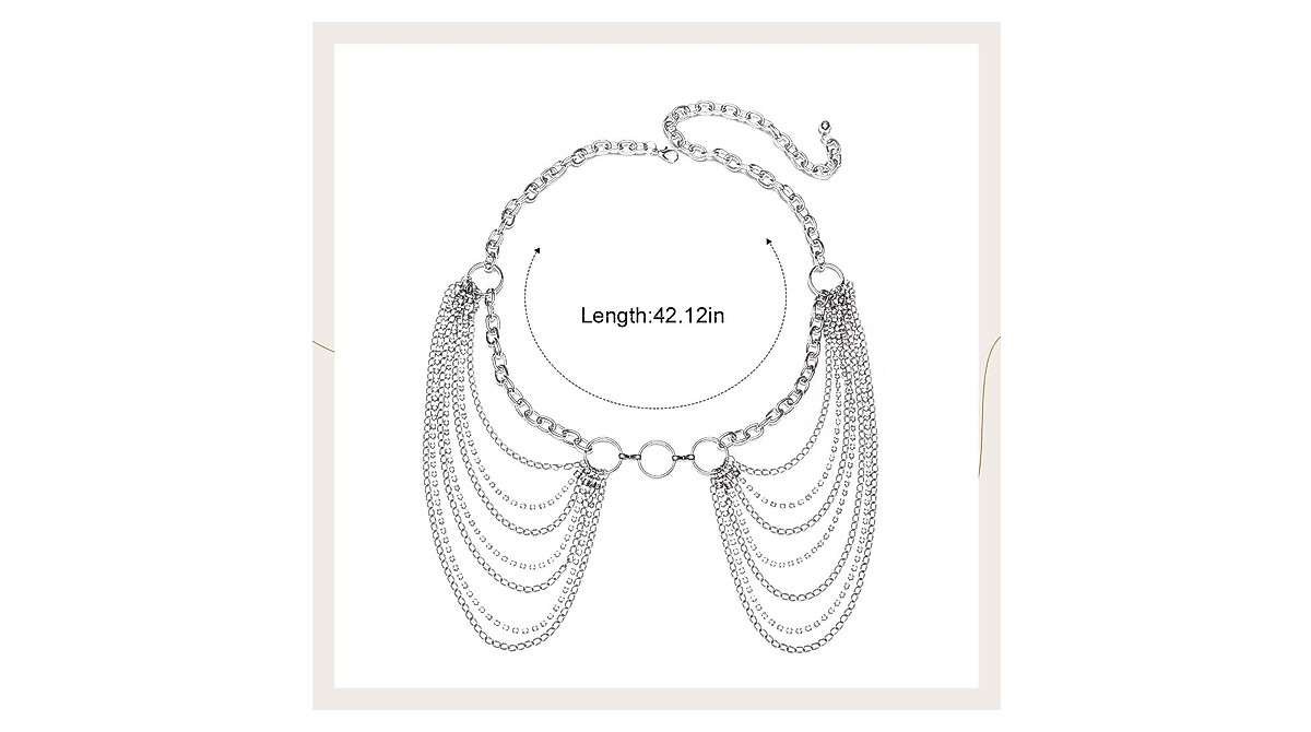 Cosydays Rhinestone Waist Chain - Elegant Body & Belly Jewelry