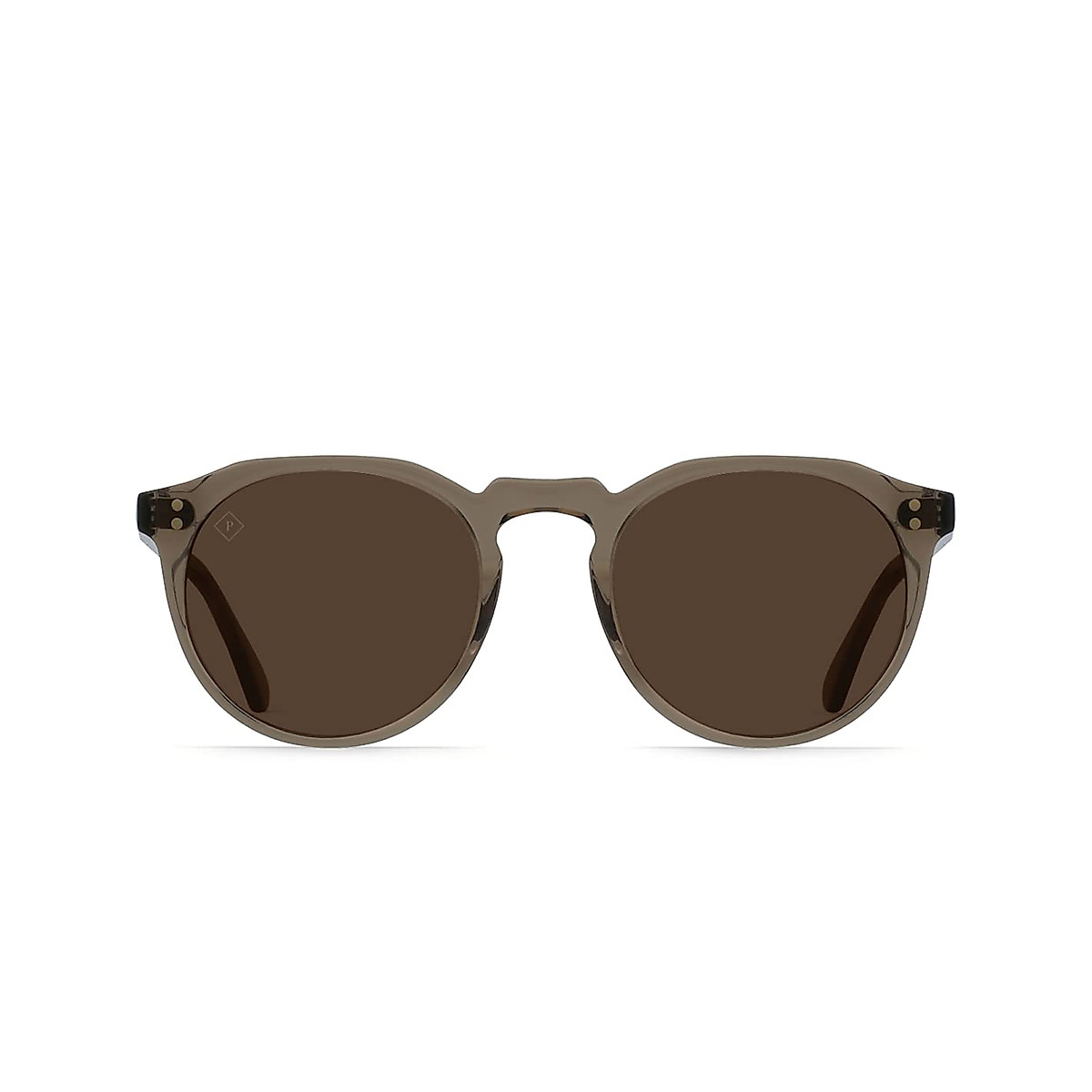 RAEN Ð Remmy Ð Unisex Retro Round Sunglasses UV Protection - Ghost/Vibrant Brown Polarized Lens (Size 52 MM)