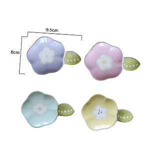 Housoutil 3pcs Spoon Holder Sushi Dish Dip Sauce Bowl Chopsticks Rests Holders Chopstick Stand Dessert Plate Snack Bowl Seasoning Bowl Dip Dish Chopstick Rest Condiment Dish Mini Ceramics