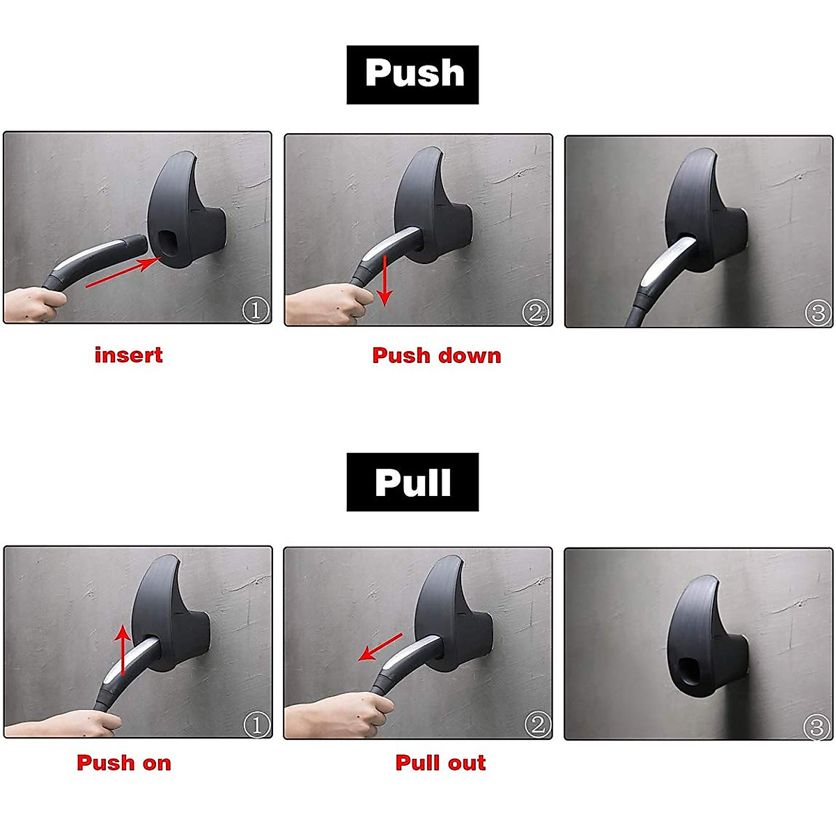 Charging Cable Organizer for Tesla,Wall Mount Connector Holder, Charger Cable Holder Adapter with Chassis Bracket,Compatible with Model 3/S/Y/X,Black