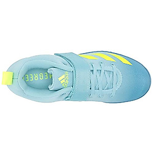 adidas Women's Powerlift 4 Cross Trainer, Hazy Sky/Solar Yellow/Hazy Blue, 9.5