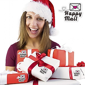 unp 1.5 Inch Happy Mail Stickers, Thank You Sticker, Small Shop Sticker, Small Business, Packaging Sticker, 500PCS