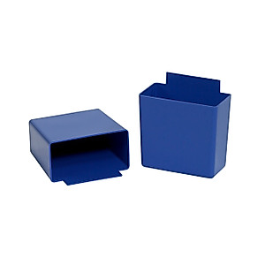 Aviditi (48 Pack) BINC313B Blue Plastic Bin Cups, 3-1/4 x 1-3/4 x 3 Inches, for Sorting Small Parts in Plastic Shelf Bins