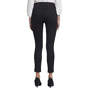 NYDJ womens Petite Skinny Ankle Pull-on | Slimming & Flattering Fit jeans, Black, 16 Petite US