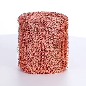 SOTEE Copper Mesh - 4" x 45 Feet, Ideal for Distilling, Double Layer Copper Mesh Fill Fabric DIY Kit, Perfect Hole Filler, Pure 100% Copper Roll