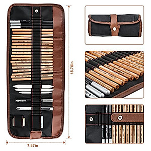 YunQiDeer Drawing Pencils, Sketch Pencils Art Supplies Kit for Kids Adults, Professional Sketching Art Graphite Charcoal Pencils Set