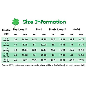 1st St. Patrick's Day Outfit Newborn Infant Baby Girl Long Sleeve Lucky Clover Romper Bodysuit Green Tutu Pants Set (Green A, 9-12 Months)
