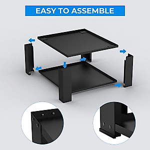 2 Pack Washer and Dryer Pedestals，Washer Dryer Pedestal with Shelf Fit 27 and 28 Inch, Laundry Pedestal Duty Heavy Steel 700lbs Capacity, 15.7" Height Black