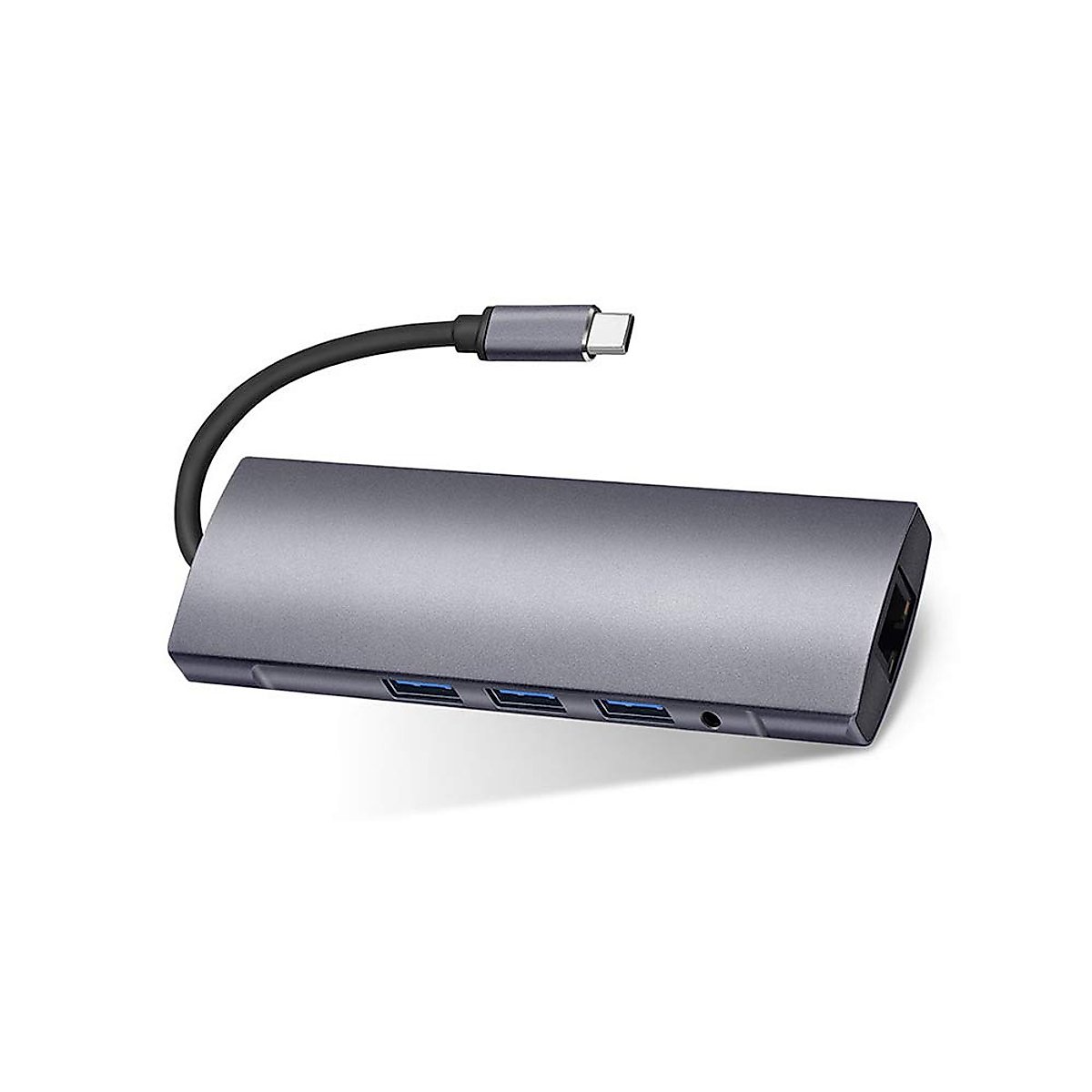 XUNMAIFHB Portable Docking Station,9-in-1 Type-C to 4KHDMI, RJ45, 3USB3.0, TF, SD, Audio, PD Multi-Function Adapter Fast Transmission