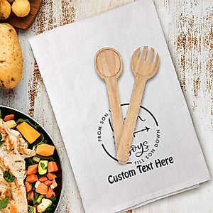 Style In Print Custom Mother's Day Decor Flour Kitchen Towels from Son up Mom of Boys Till Down Fashion Humour Cleaning Supplies Dish Personalized Text Here